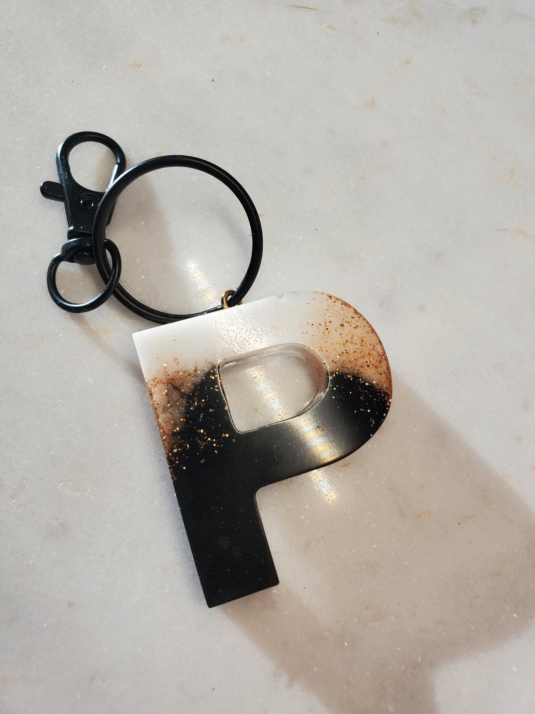 Letter P Keychain - Etsy
