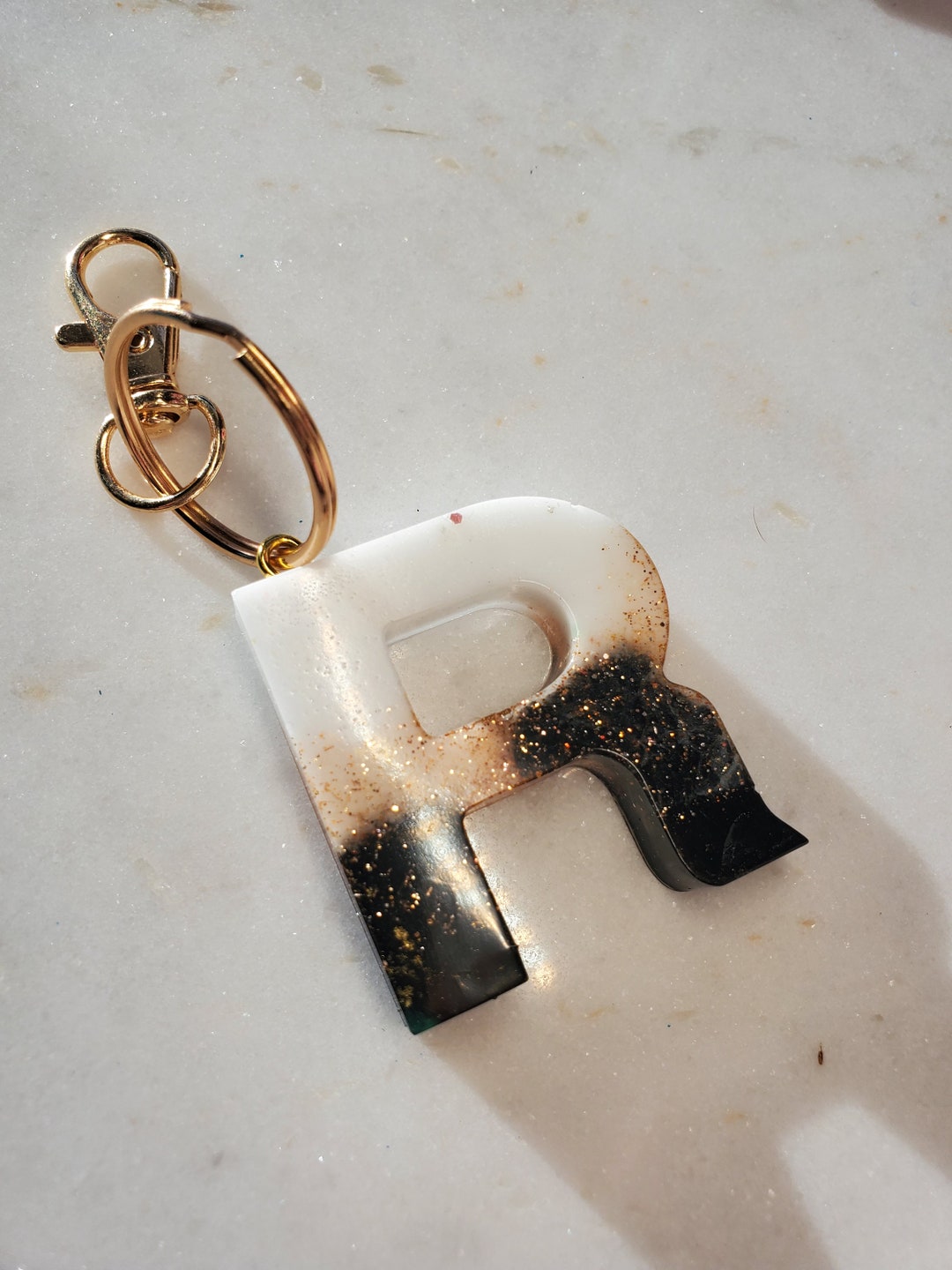 Letter R Keychain - Etsy