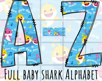 Baby Shark Alphabet Png - Etsy
