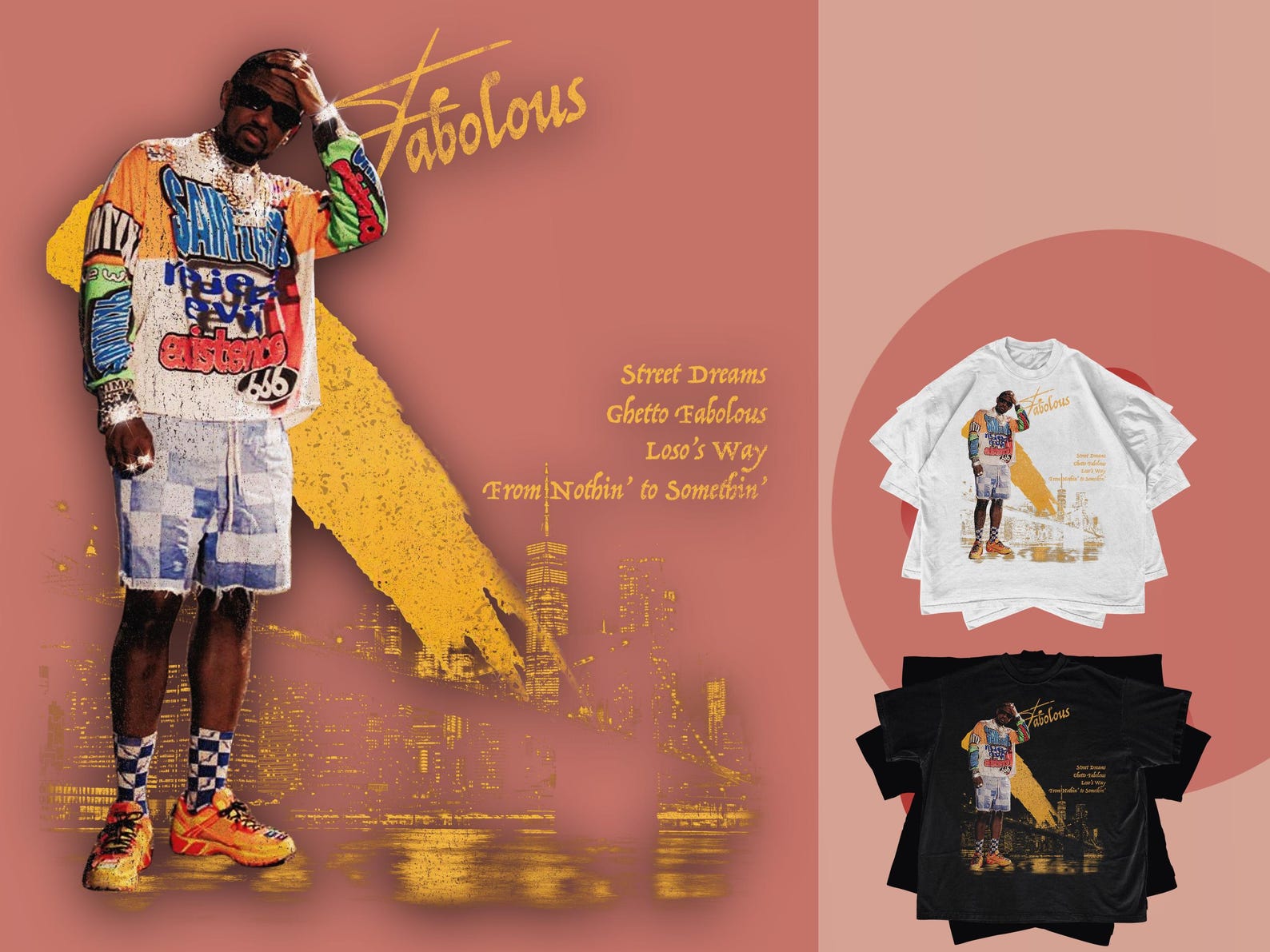 Fabolous Vintage T Shirt Short Long Sleeve Brooklyn Rapper Hip Hop ...