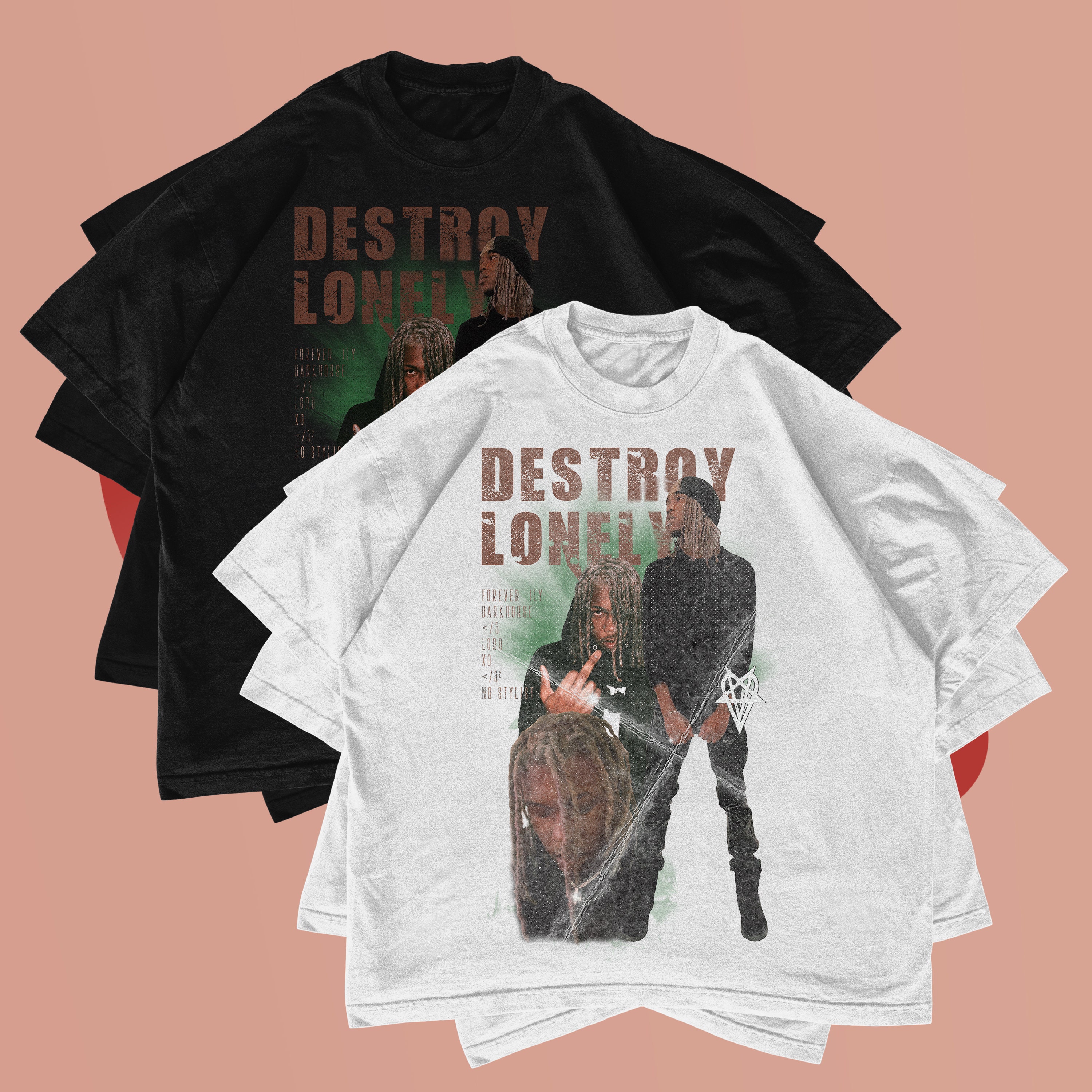 Destroy Lonely Vintage Short Long Sleeve T Shirt Opium Label Spotify ...