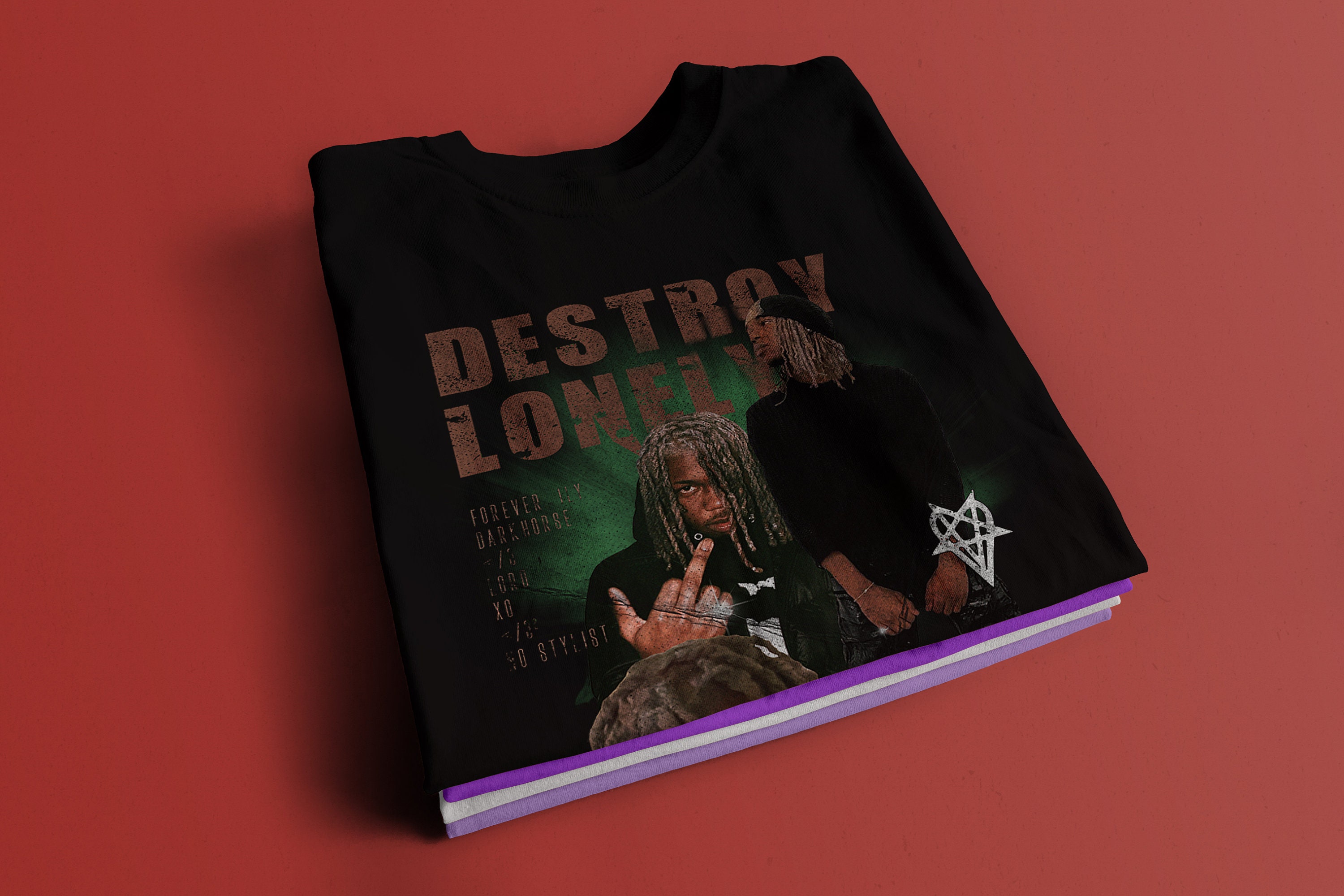 Destroy Lonely Vintage Short Long Sleeve T Shirt Opium Label Spotify ...