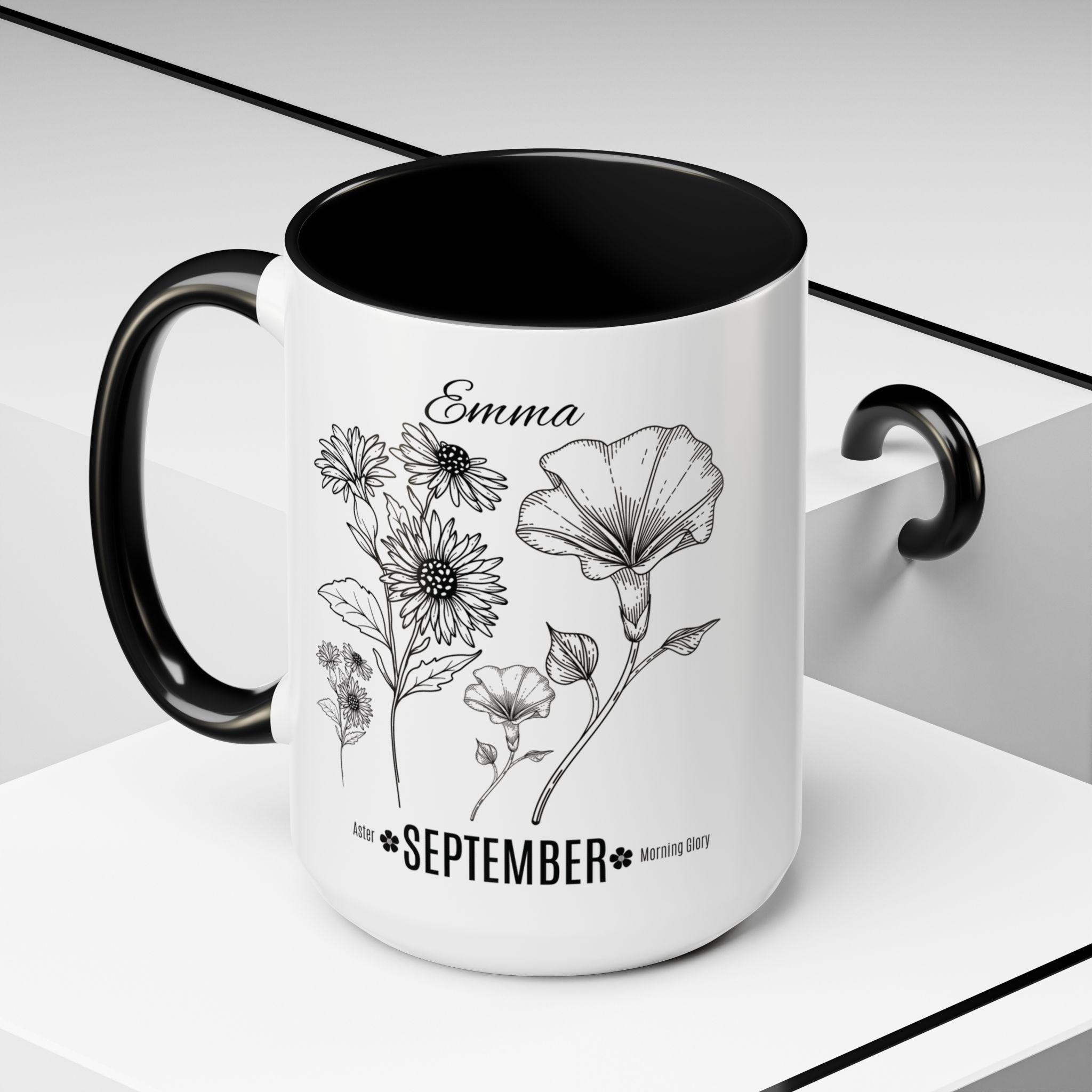 Wrappiness Personalized Mug Personalsed Brth Flower Mug, Custom Famly ...
