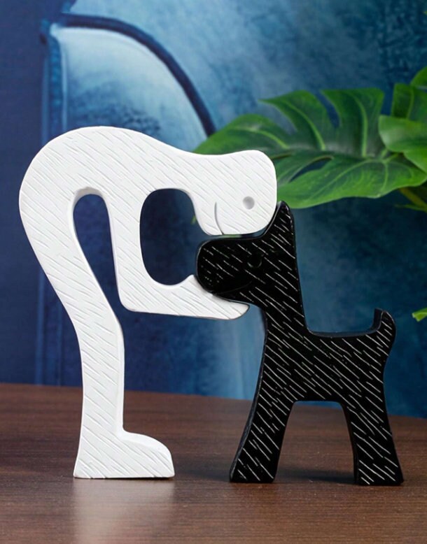 Imitation Wooden Abstract Dog Home Decor, Cute Decor, Bar Cafe Decor ...