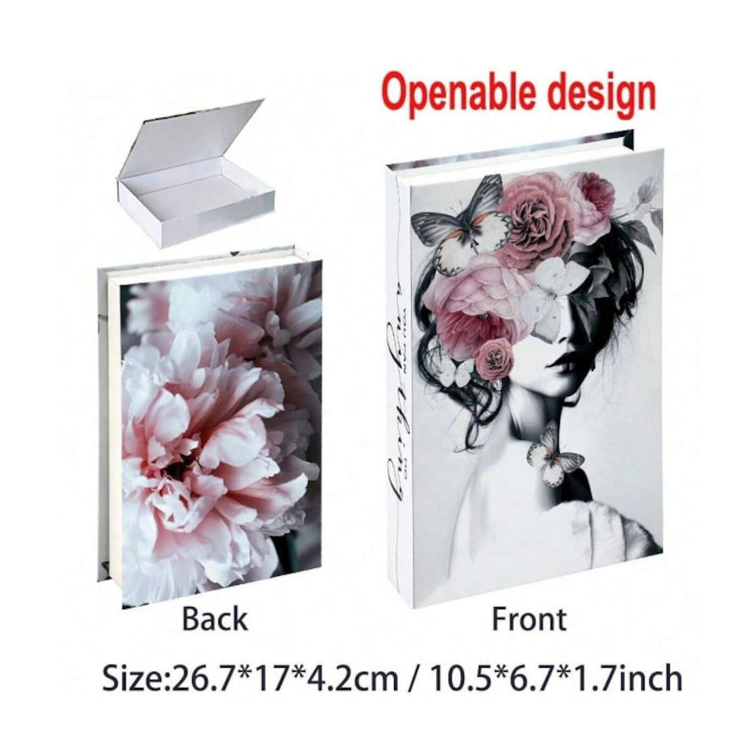 Openable Storage Faux Book Box, Luxury Fake Book Set Desk Decor ...