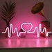 Usb Interface Heartbeat Acrylic Board Led Light for Bedroom, Birthday ...
