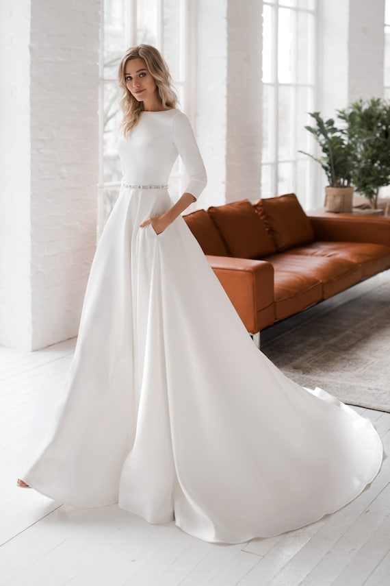Simple Wedding Dress Sleeves