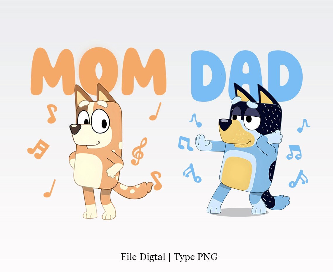 Bluey Dad Png Bluey Mum PNG Papa Maman Bluey Bluey Png - Etsy France