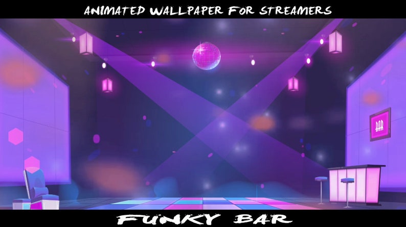 Animated Background Funky Bar for Streaming - Etsy