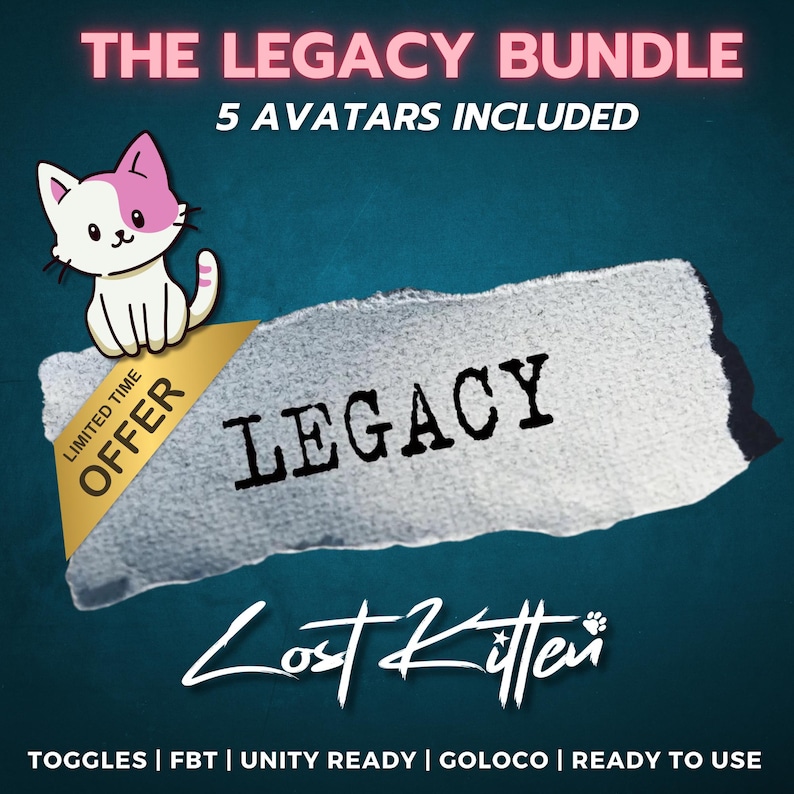 Vrchat Avatar Bundle – 5 Legacy Avatars | FBT | Unity Ready | Limited ...