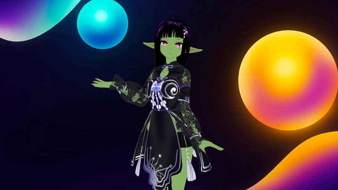 Vroid Vtube Avatar Goblin Girl Für Streamen Oder Vrchat - Etsy