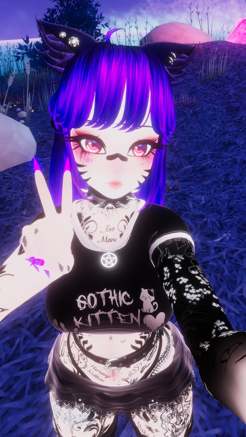 Eve Gothic Kitten Vrchat Avatar 3.0 - Etsy