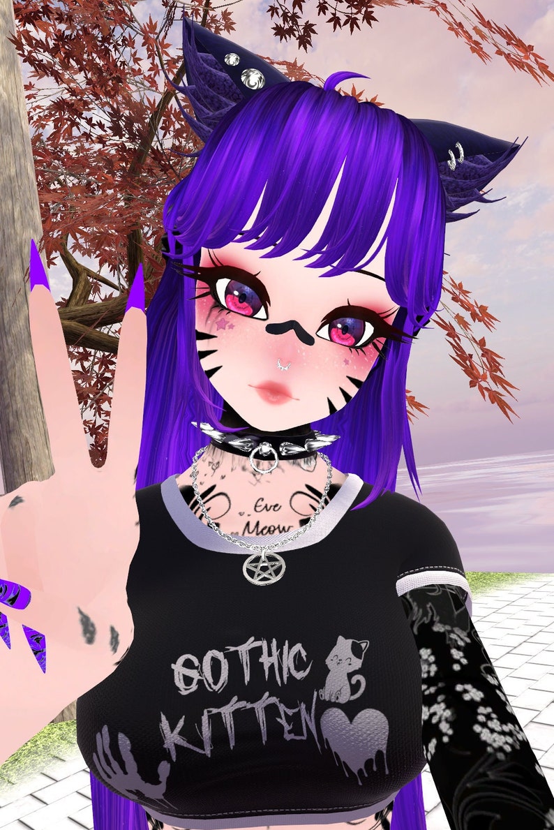Eve Gothic Kitten Vrchat Avatar 3.0 - Etsy