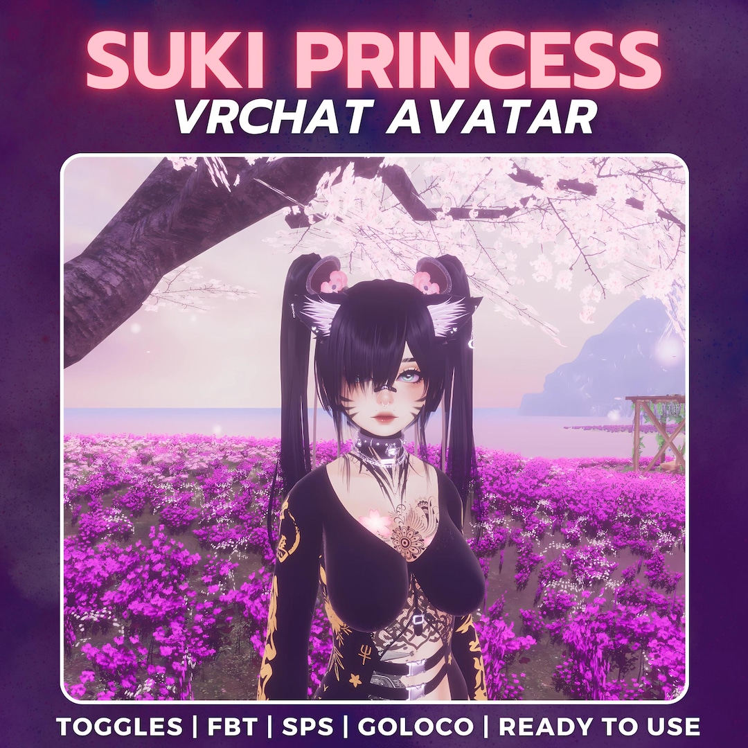 Suki Princess Vrchat Avatar | Anime Style, FBT Ready - Etsy