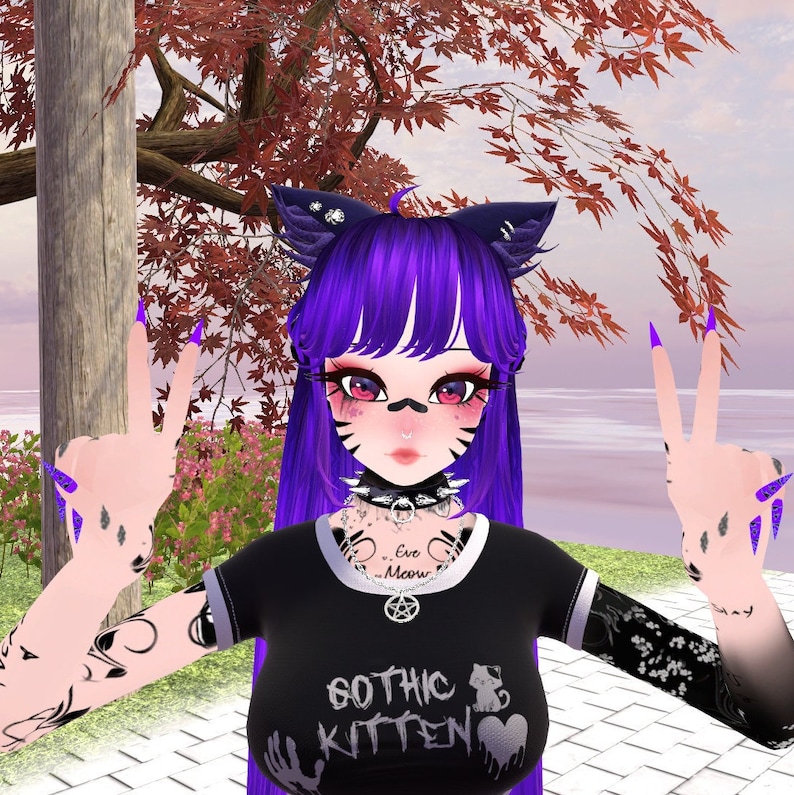Eve Gothic Kitten Vrchat Avatar 3.0 - Etsy