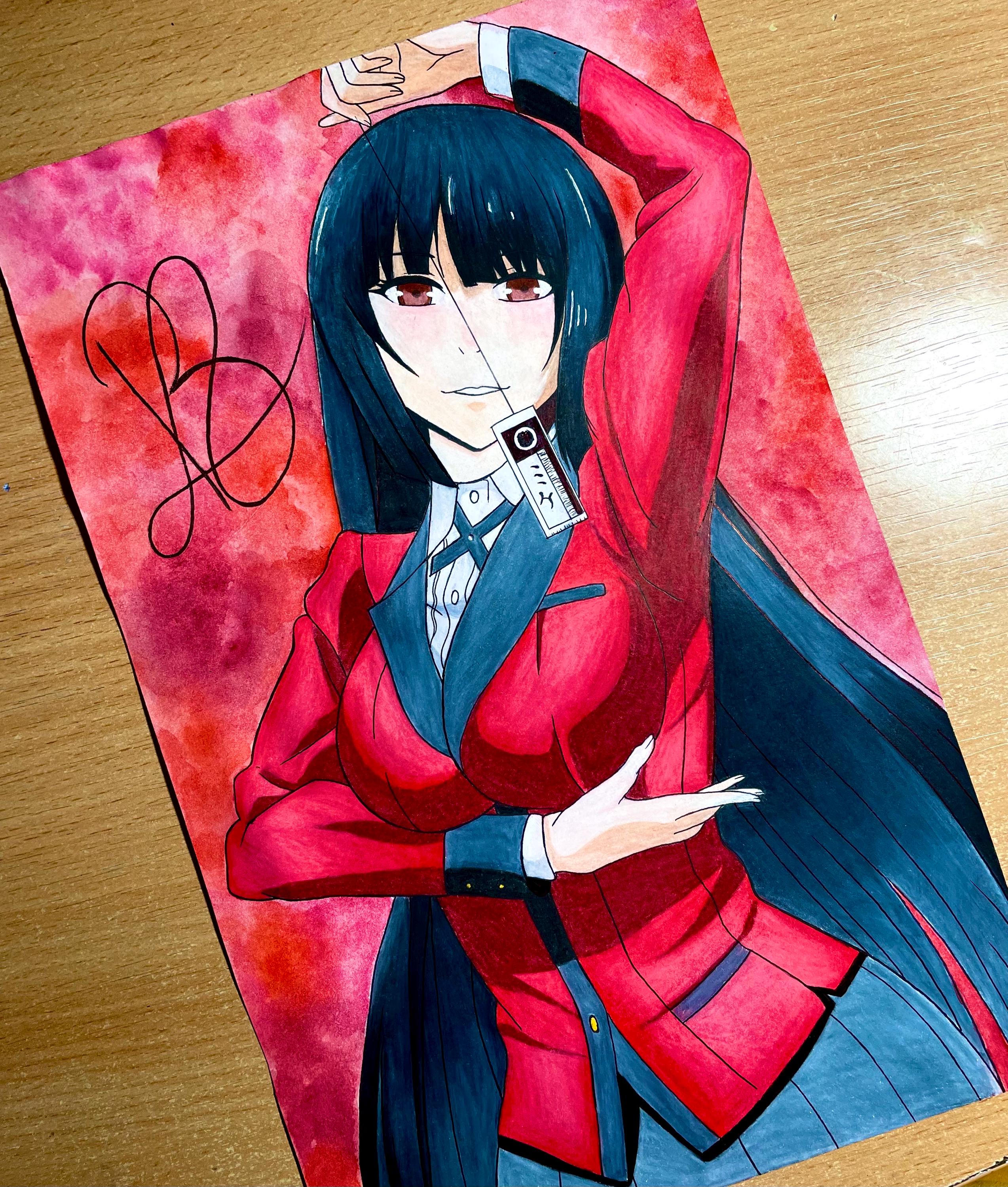 Anime Kakegurui Drawing - Etsy