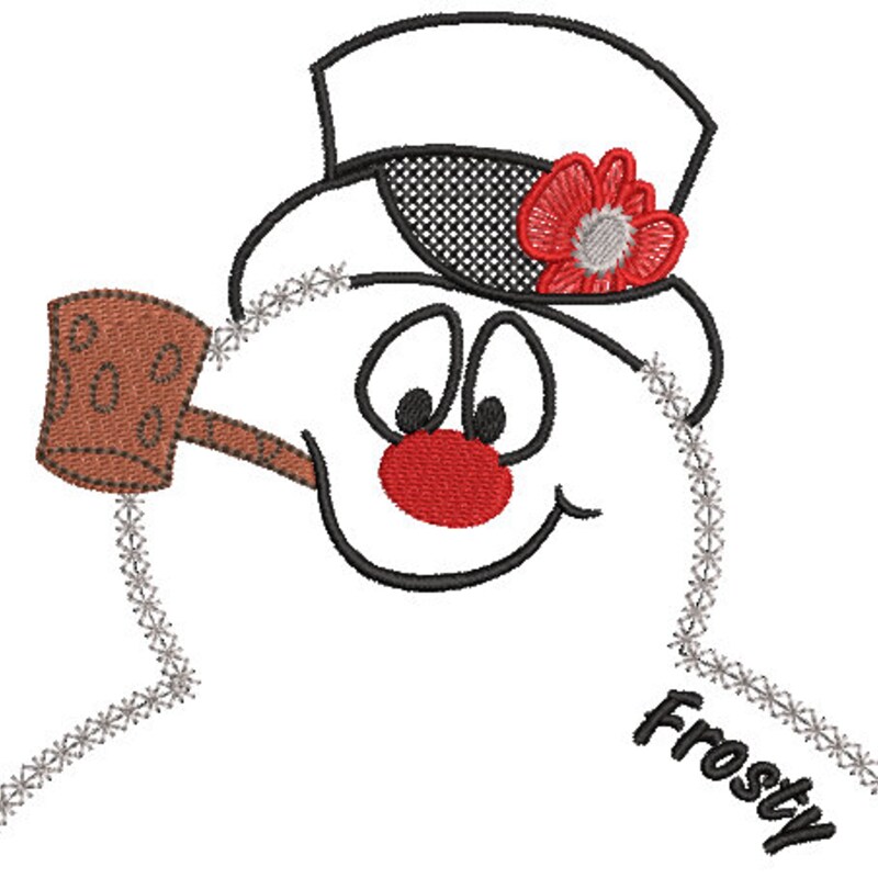 Snowman Embroidery - Etsy