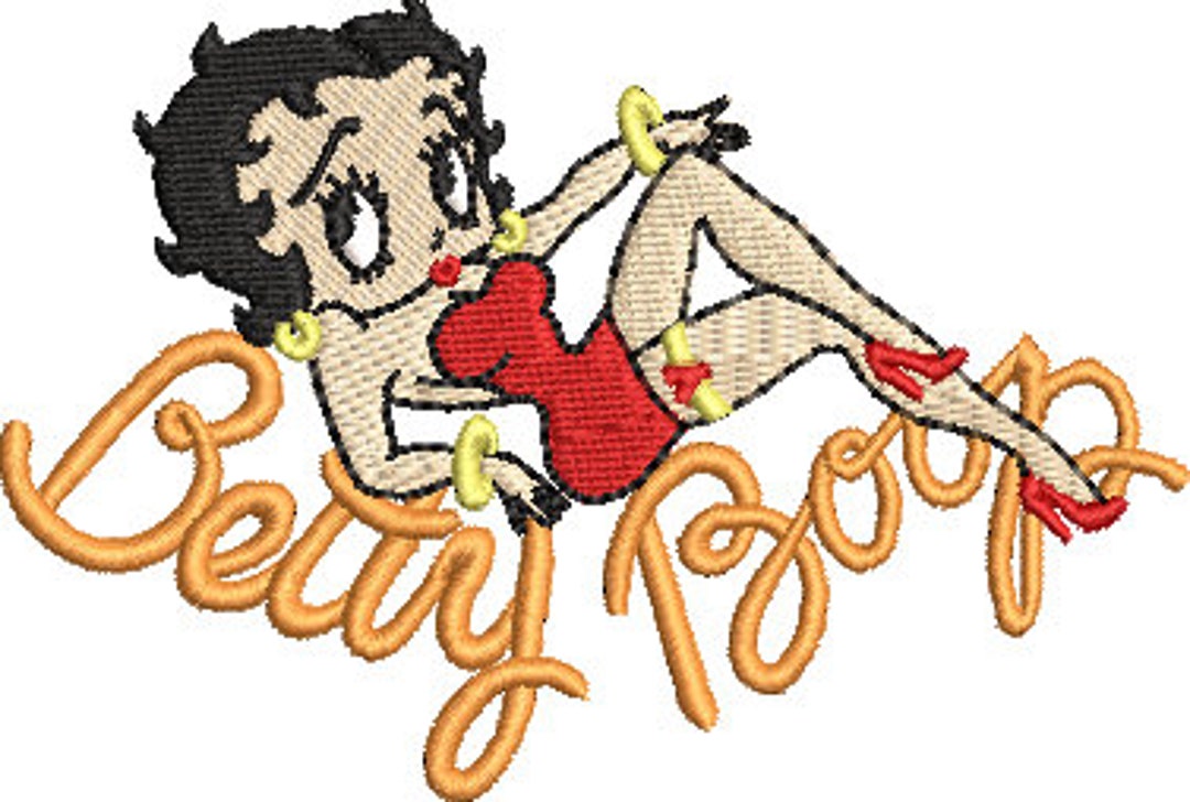 Betty Boop Laying on Her Name for 4 X 4 AND 5 X 7 Hoop - Etsy