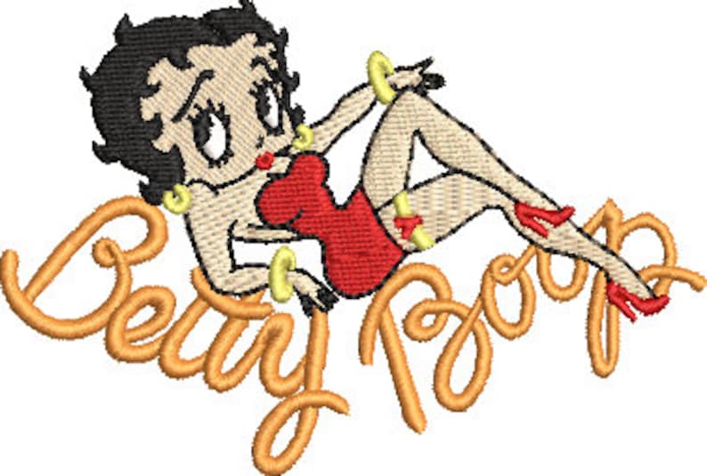 Betty Boop Laying on Her Name for 4 X 4 AND 5 X 7 Hoop - Etsy