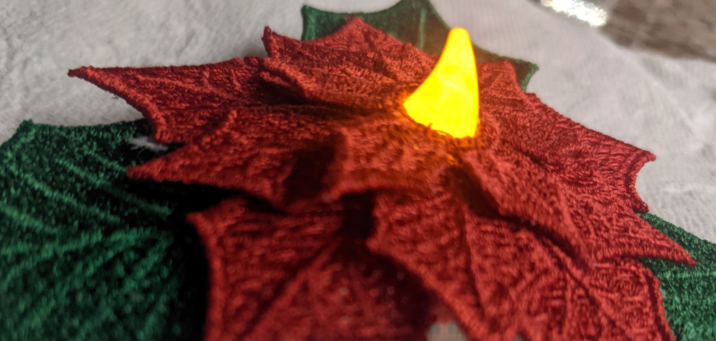 FSL Poinsettia for Tea Light in the Hoop ITH Machine Embroidery Design ...