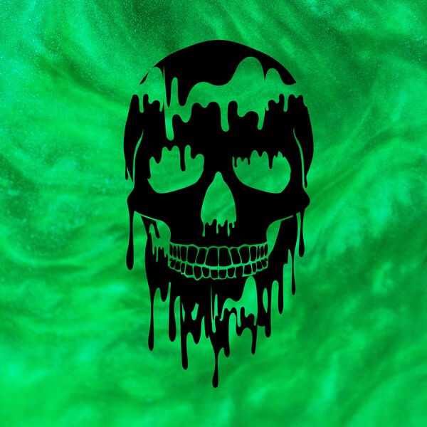 Drippy Skull Svg - Etsy