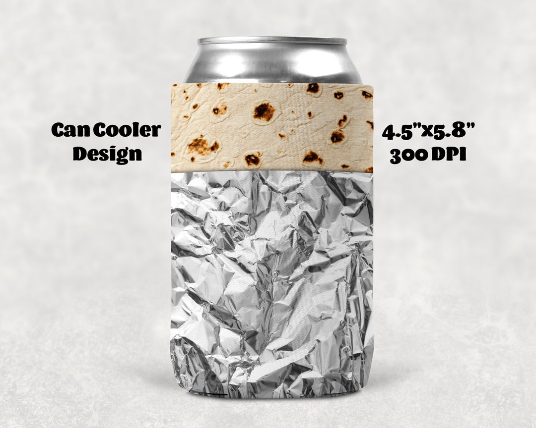 Burrito Can Cooler Coozie Design Digital Download PNG Sublimation ...