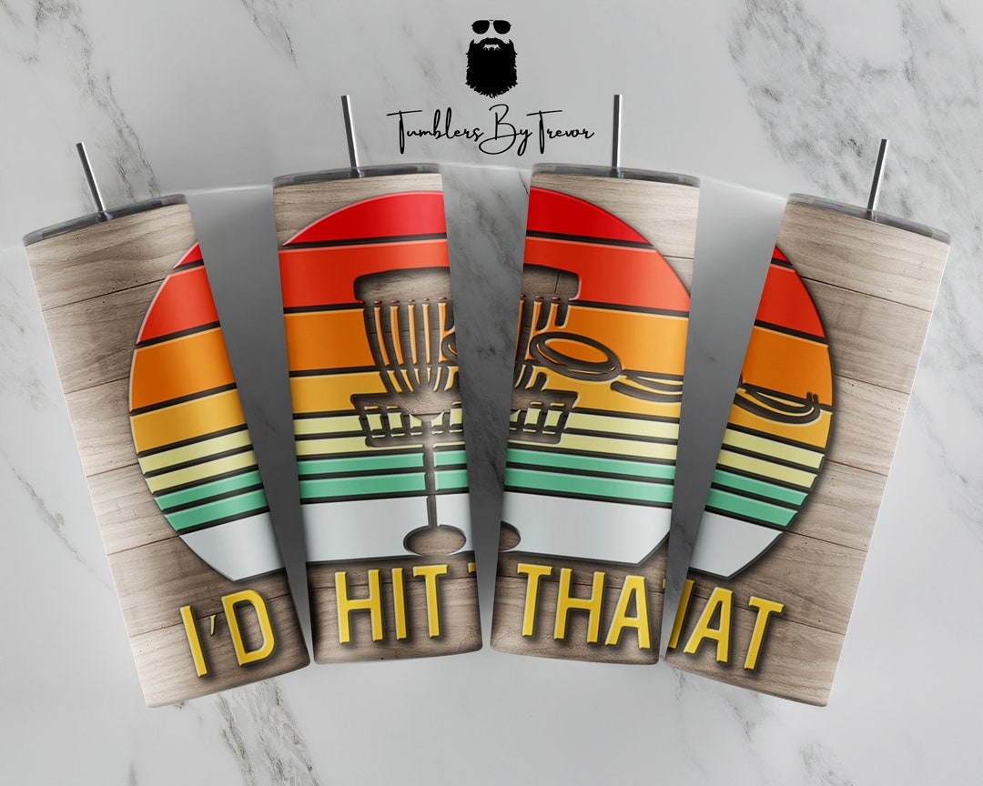 Frisbee Disc Golf 20 Oz Skinny Tumbler Design Wrap Digital Download PNG ...