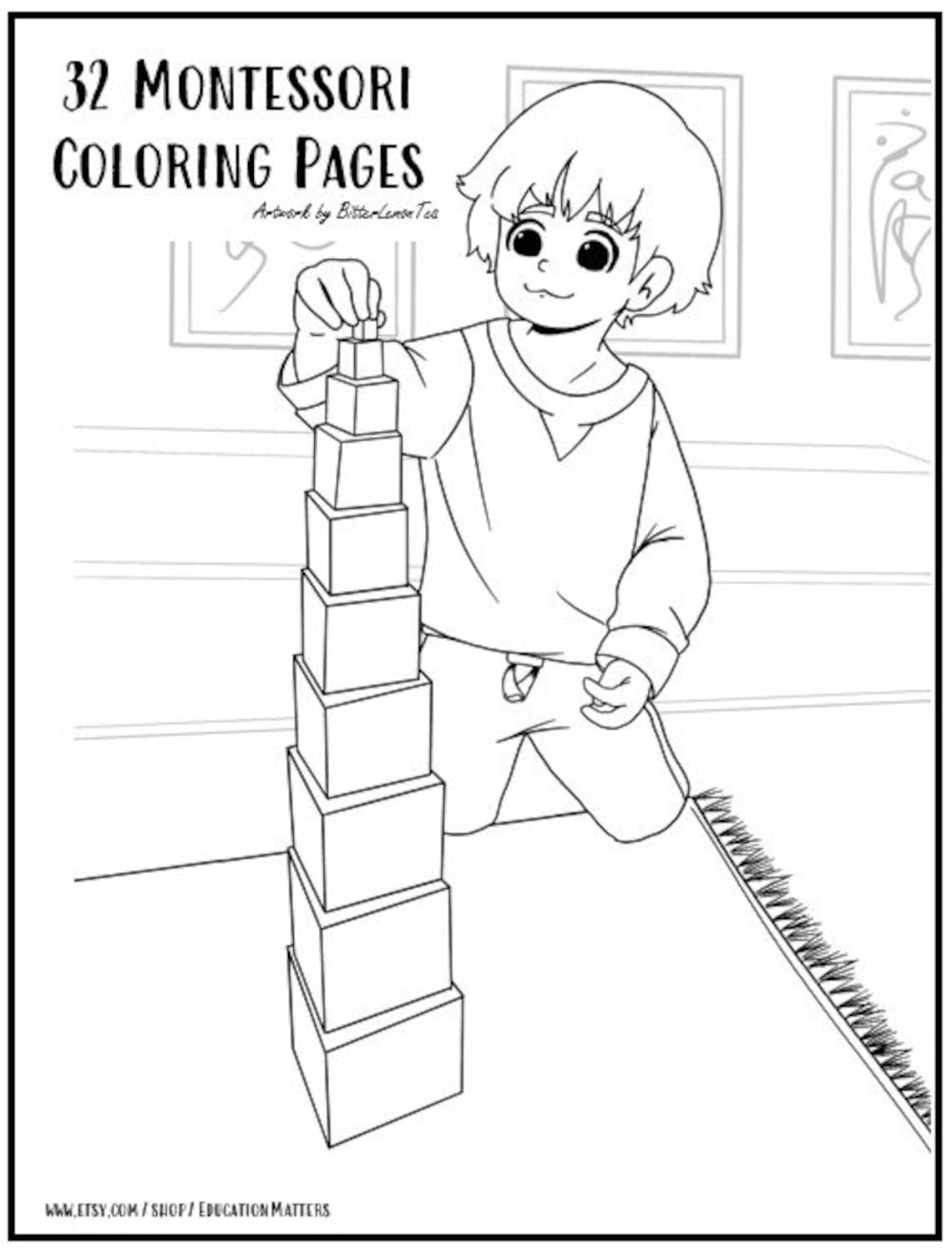 Montessori Coloring Pages, Independent Montessori Art Activities ...