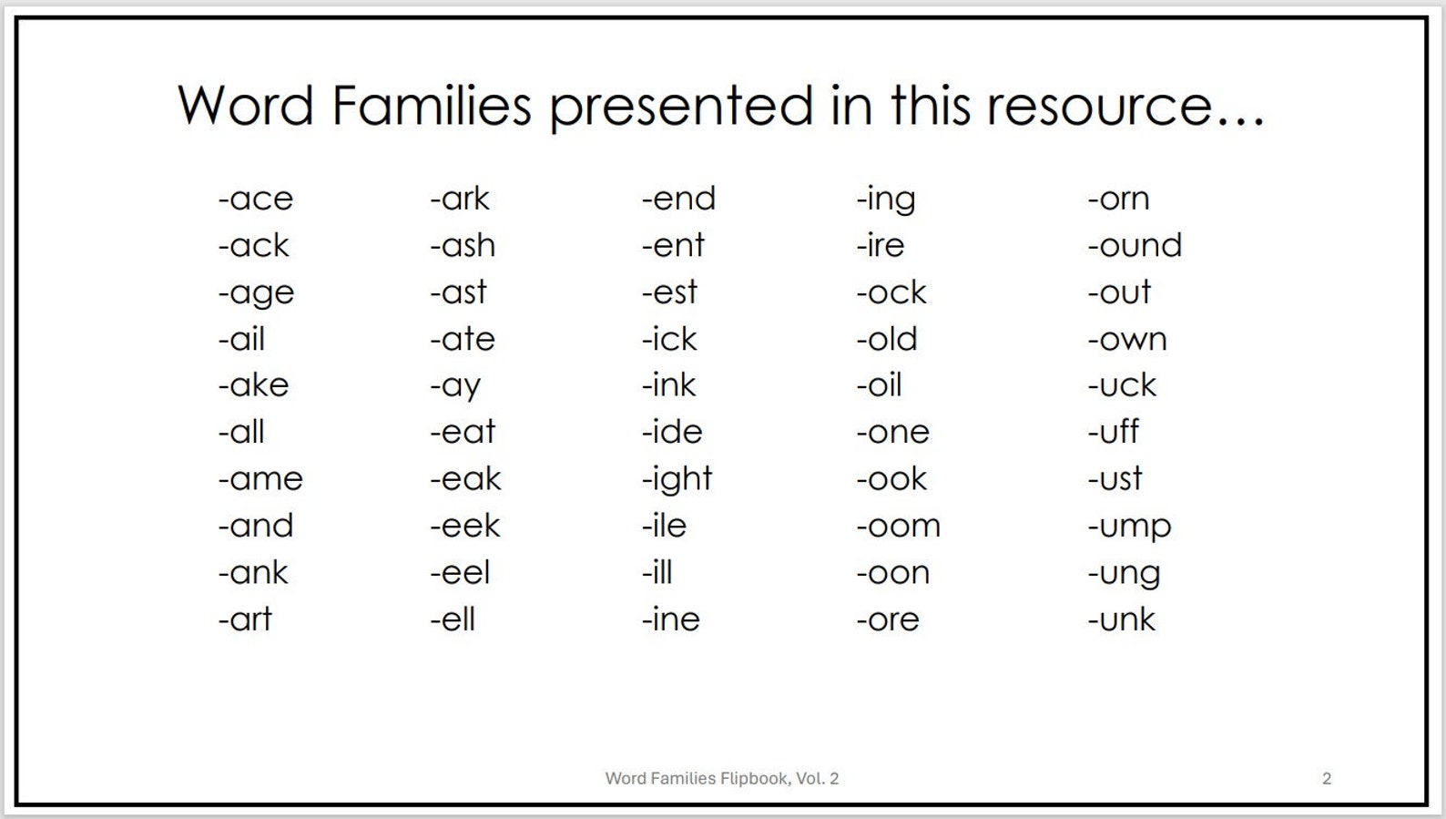 Word Families Flipbook BUNDLE, Montessori Language Resource, Emerging ...
