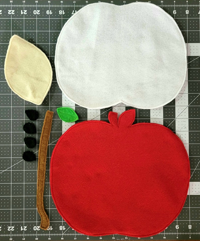 Parts of Apple Felt Apple Puzzle, Apple Fruit Life Cycle, Montessori ...