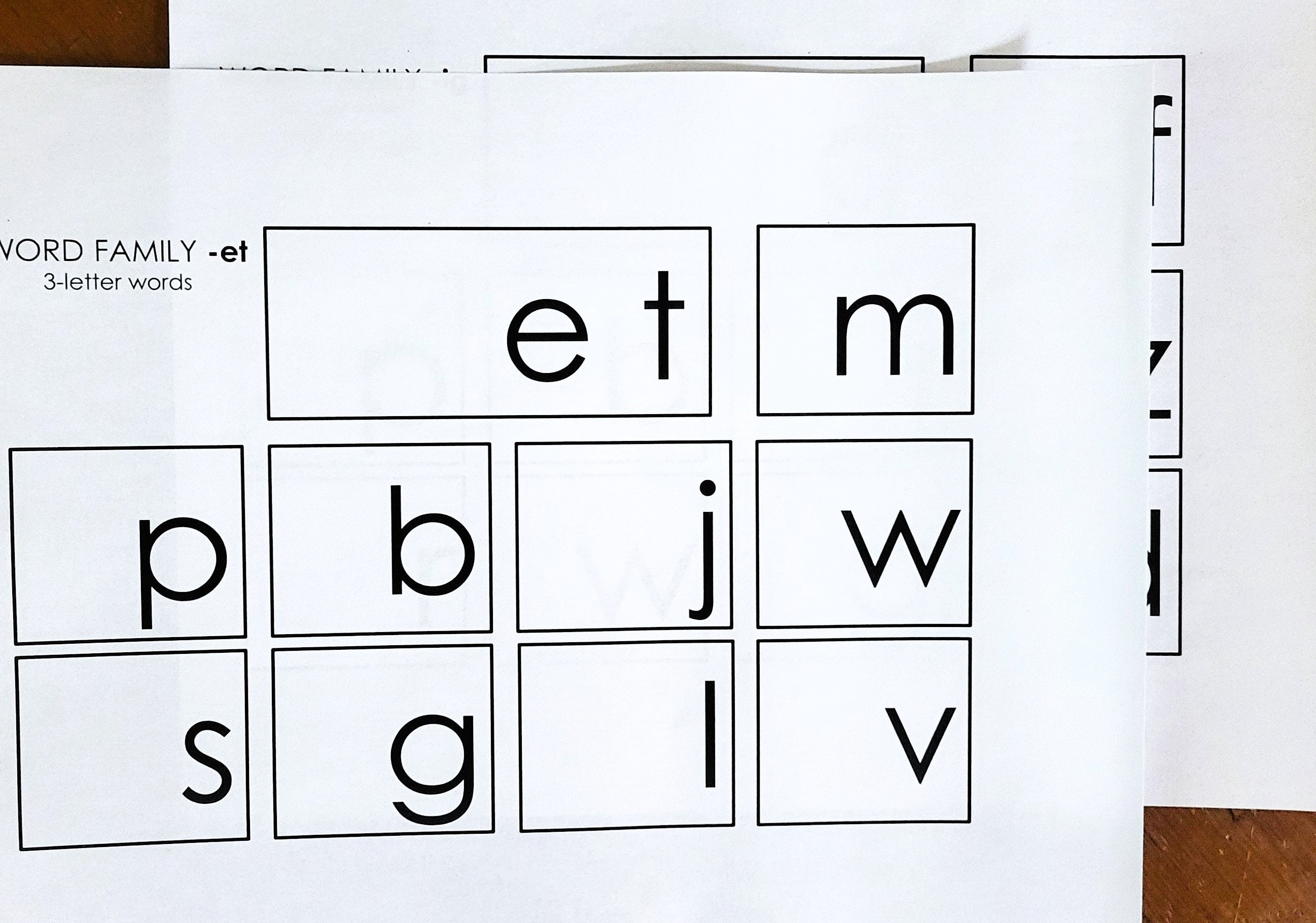 Word Families Flipbook, Montessori Language Resource, Emerging Beginner ...