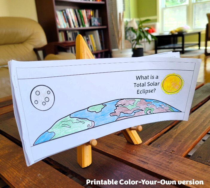 Total Solar Eclipse Printable Booklet, Montessori Science Activity, Pre ...