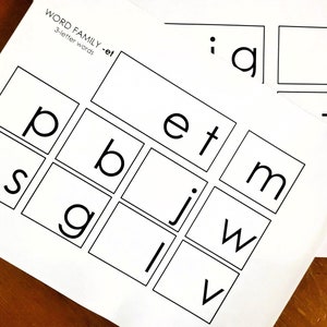Word Families Flipbook BUNDLE, Montessori Language Resource, Emerging ...