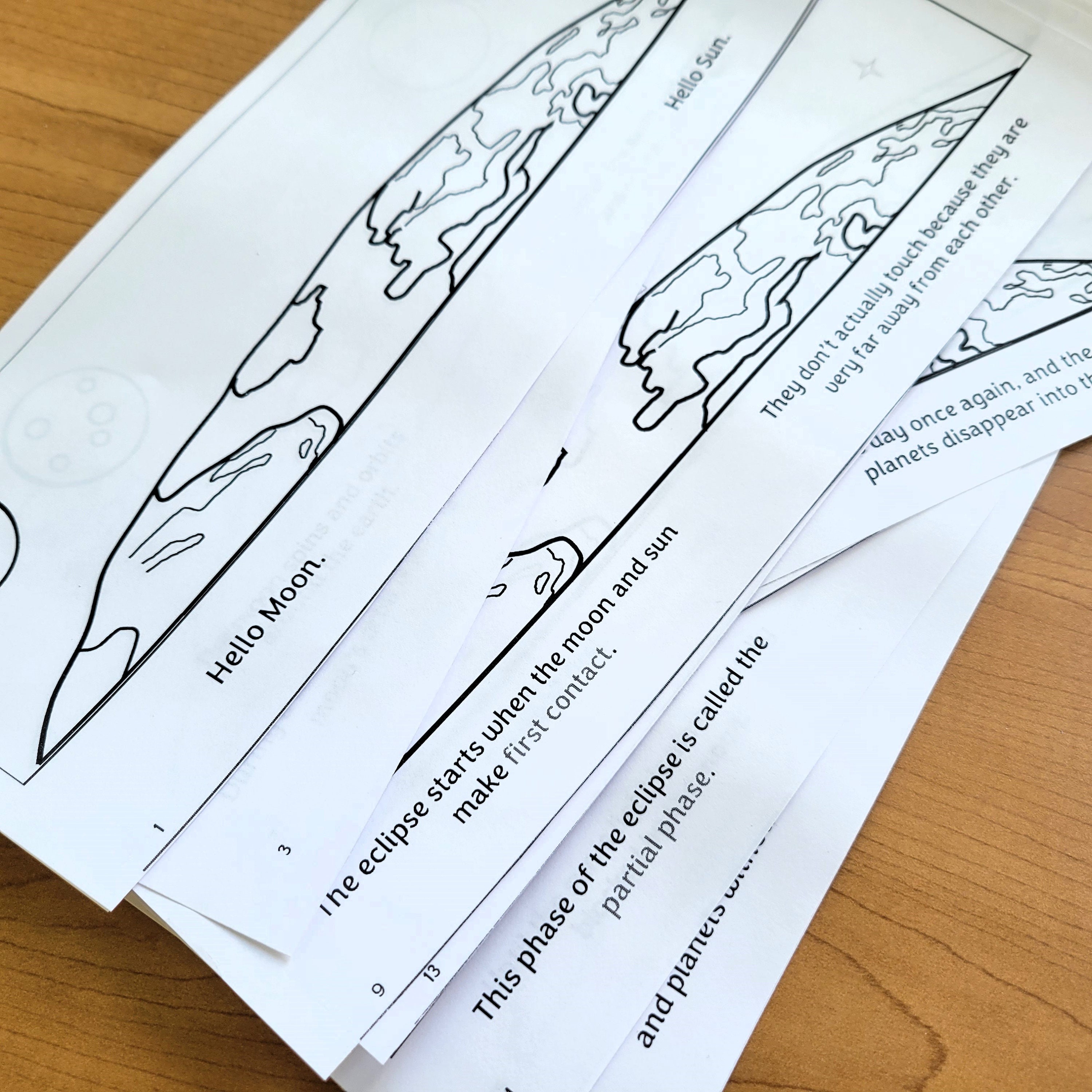 Total Solar Eclipse Printable Booklet, Montessori Science Activity, Pre ...