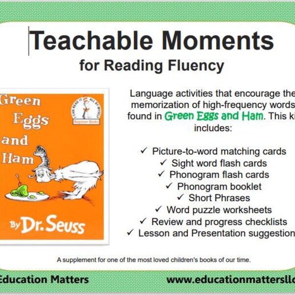 Green Eggs and Ham - Etsy