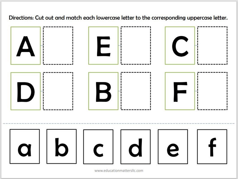 Learn Uppercase Letters, Upper Lowercase Letter Matching, Capital ...