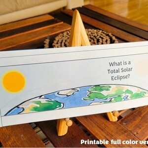 Total Solar Eclipse Printable Booklet, Montessori Science Activity, Pre ...