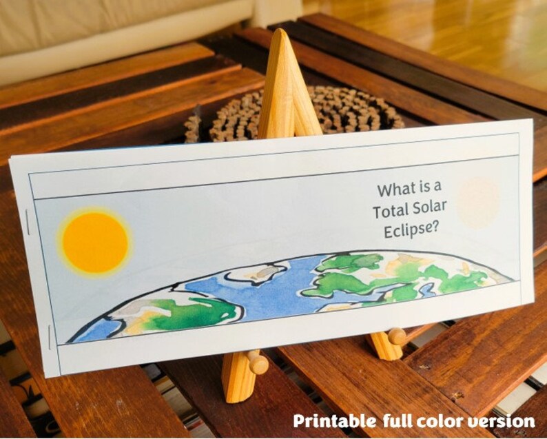Total Solar Eclipse Printable Booklet, Montessori Science Activity, Pre ...