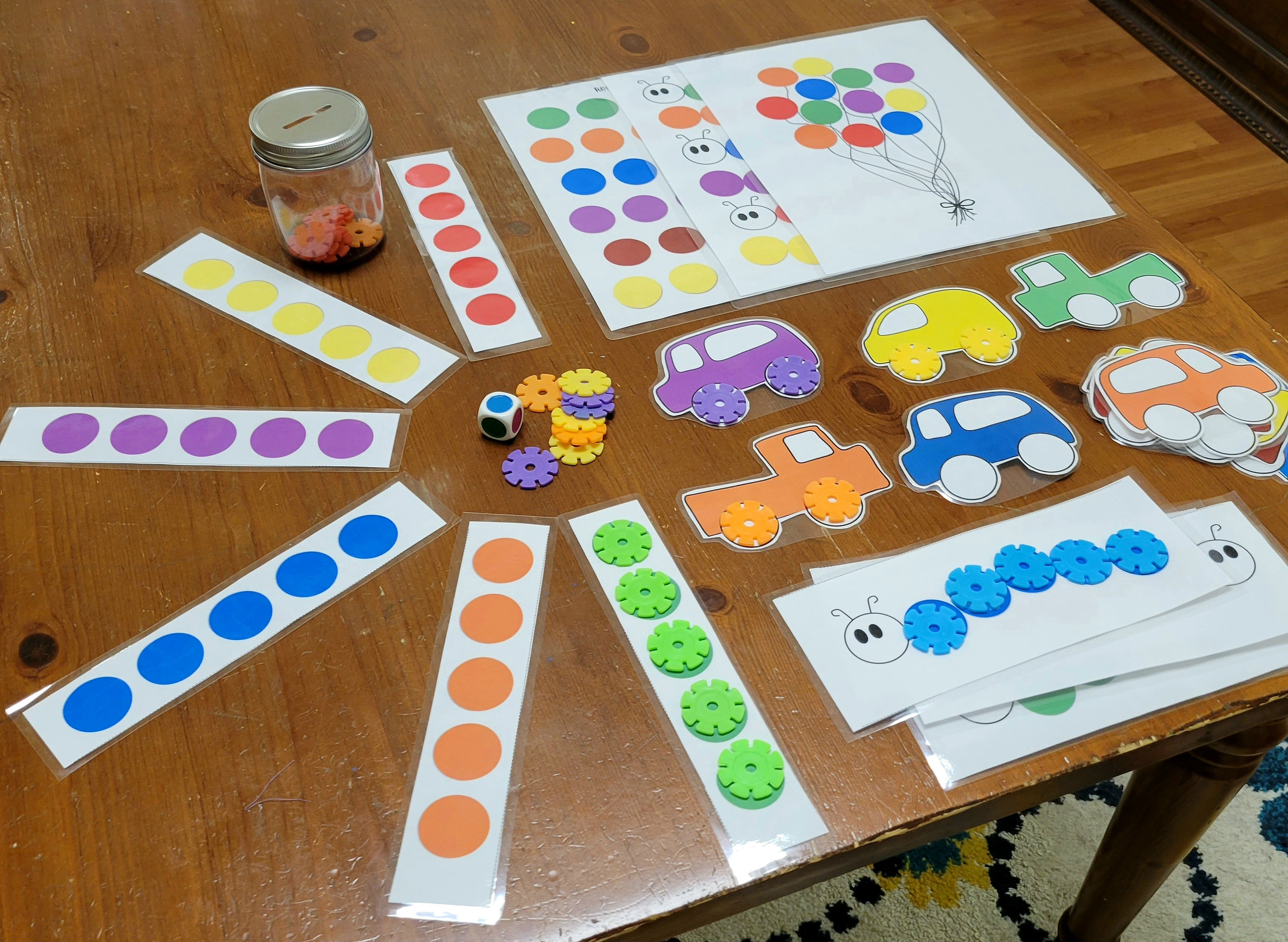 Roll-a-match Dice and Disc Game / Pre-k and Kindergarten Game ...