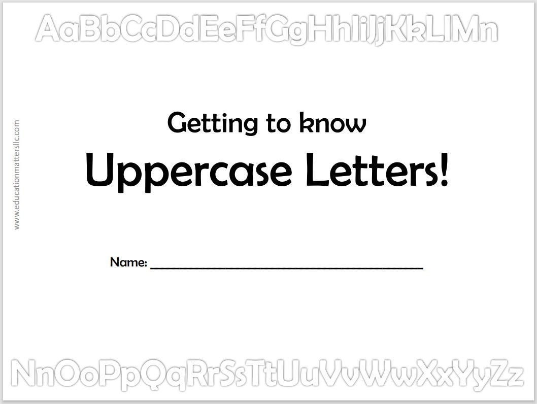Learn Uppercase Letters, Upper Lowercase Letter Matching, Capital ...
