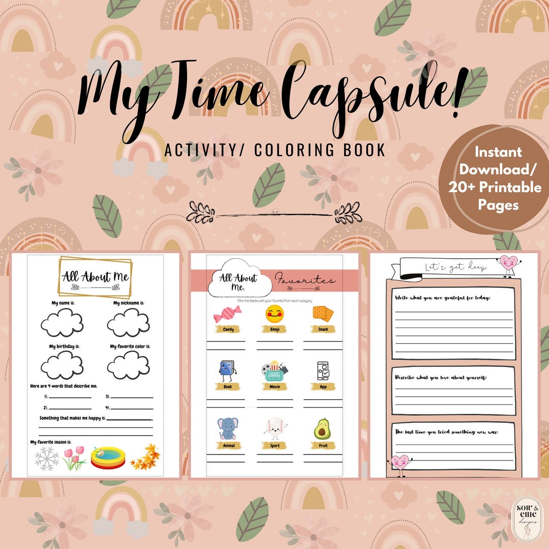 My Time Capsule: Activity Book - Etsy