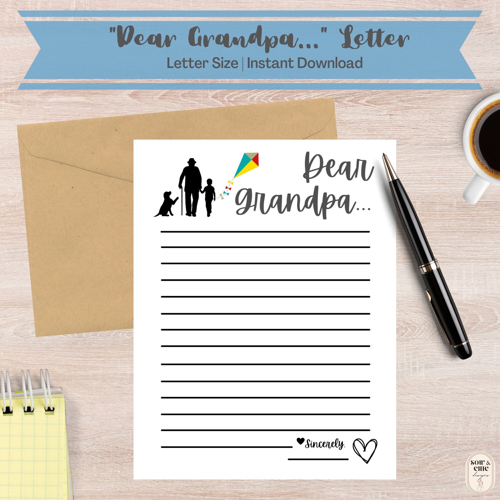 Dear Grandpa... Letter Template - Etsy