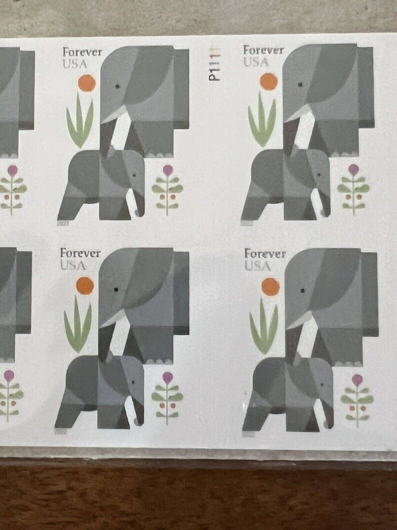 Elephants Stamps of Forever Good for Wedding Invitation - Etsy