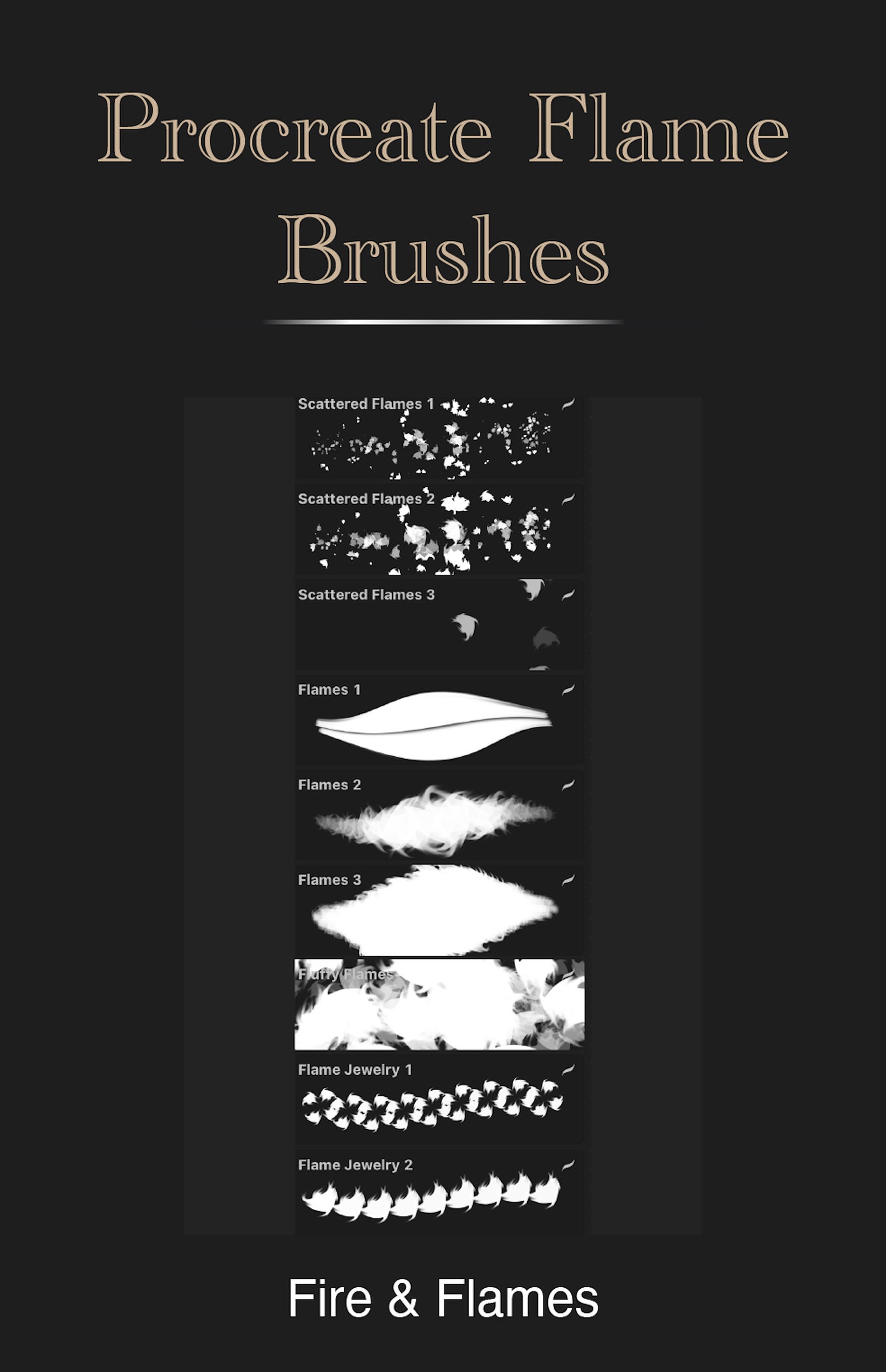 Fire & Flames Procreate Brushes Digital Art Fire Brushes for - Etsy
