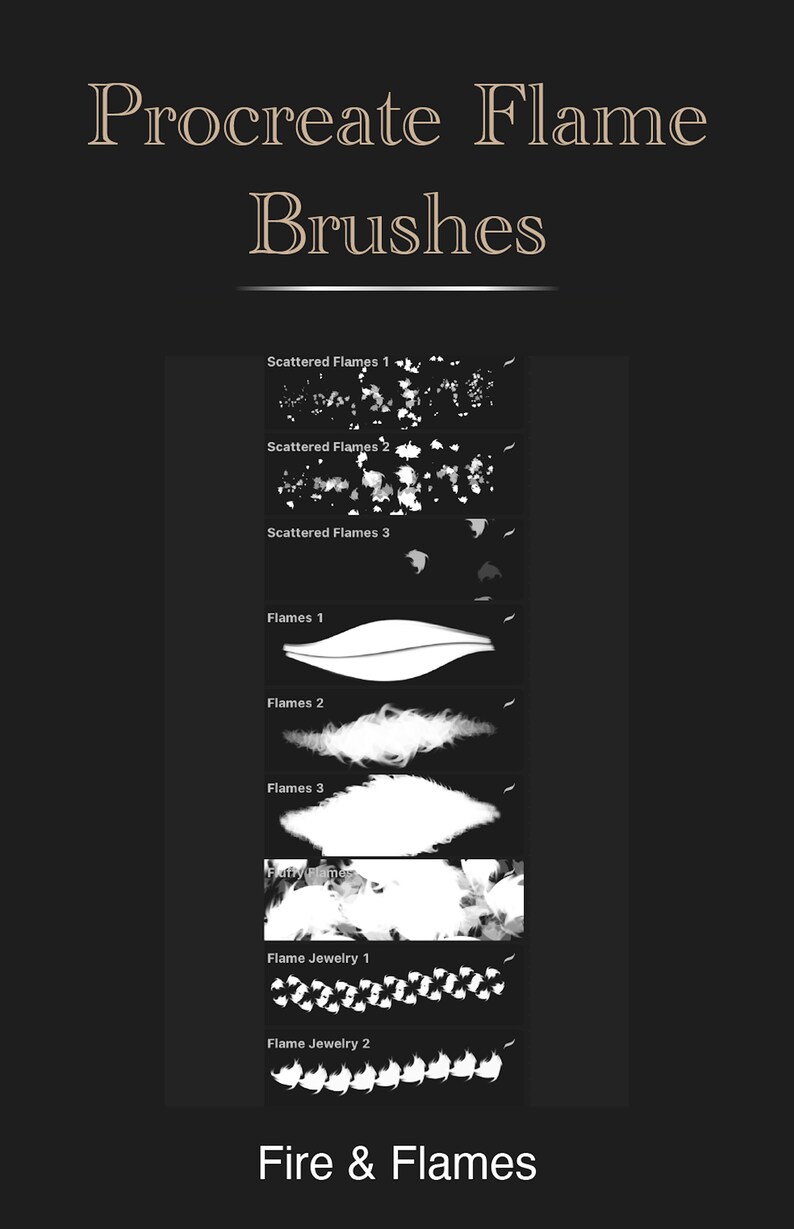 Fire & Flames Procreate Brushes Digital Art Fire Brushes for - Etsy