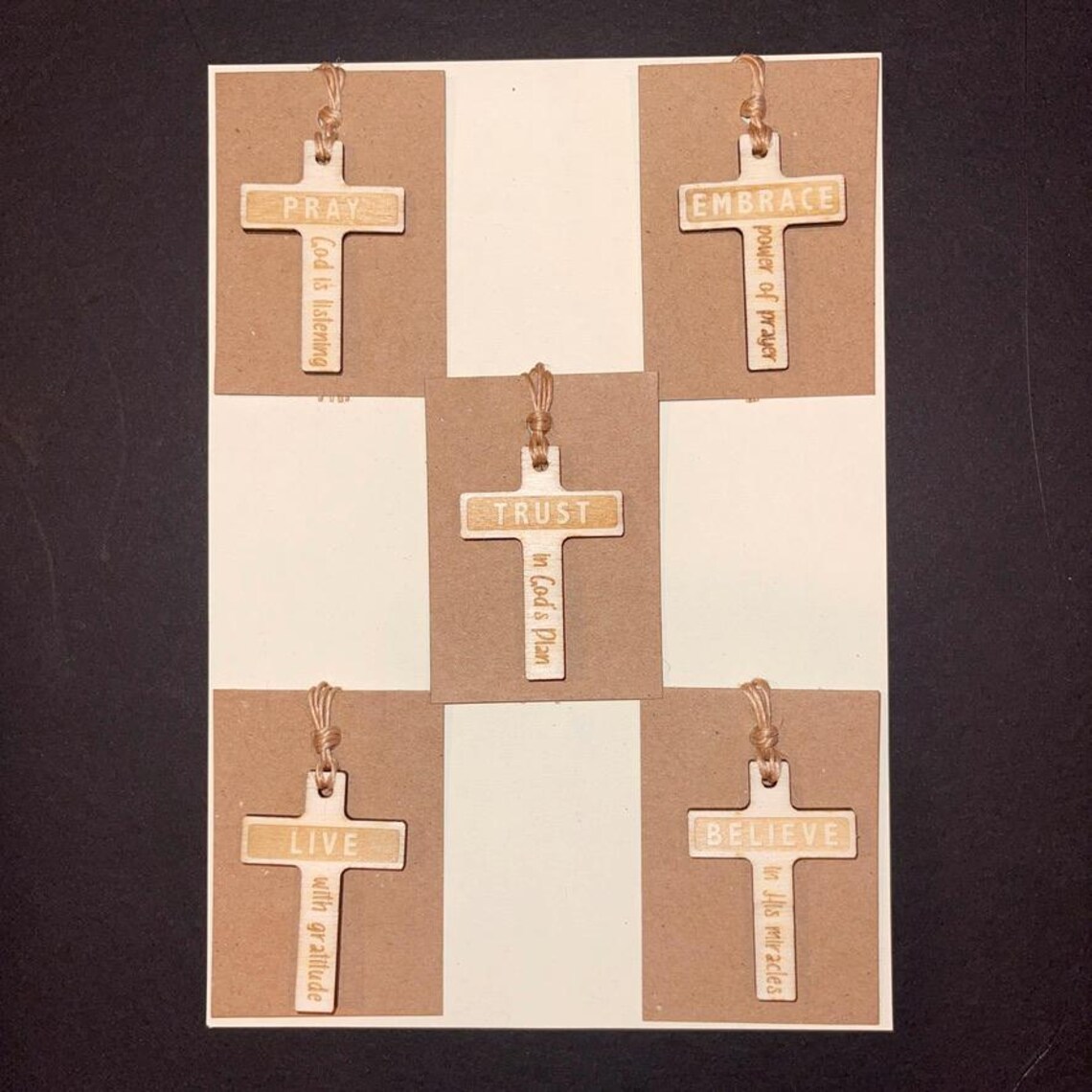 Wooden Pocket Cross Set, Christian Inspirational Gifts, Caring Gift - Etsy
