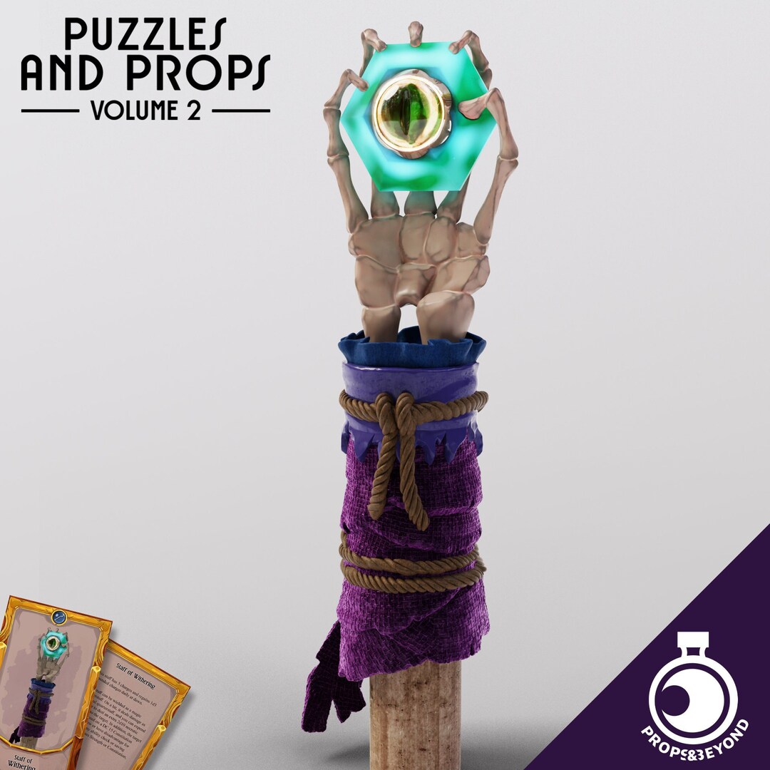 Staff of Withering 3D Printed Prop - Etsy