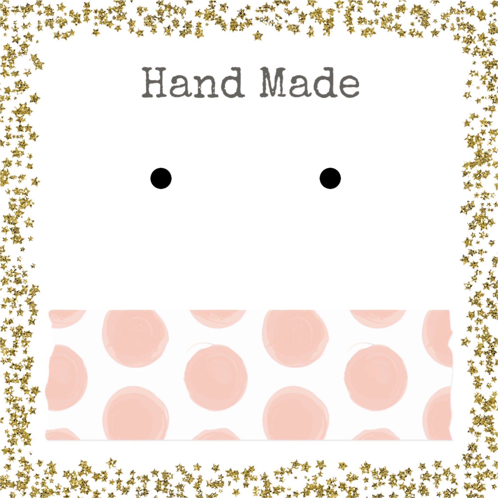 Printable Earring Display Cards With Dots / Diy Earring Cards Digital ...