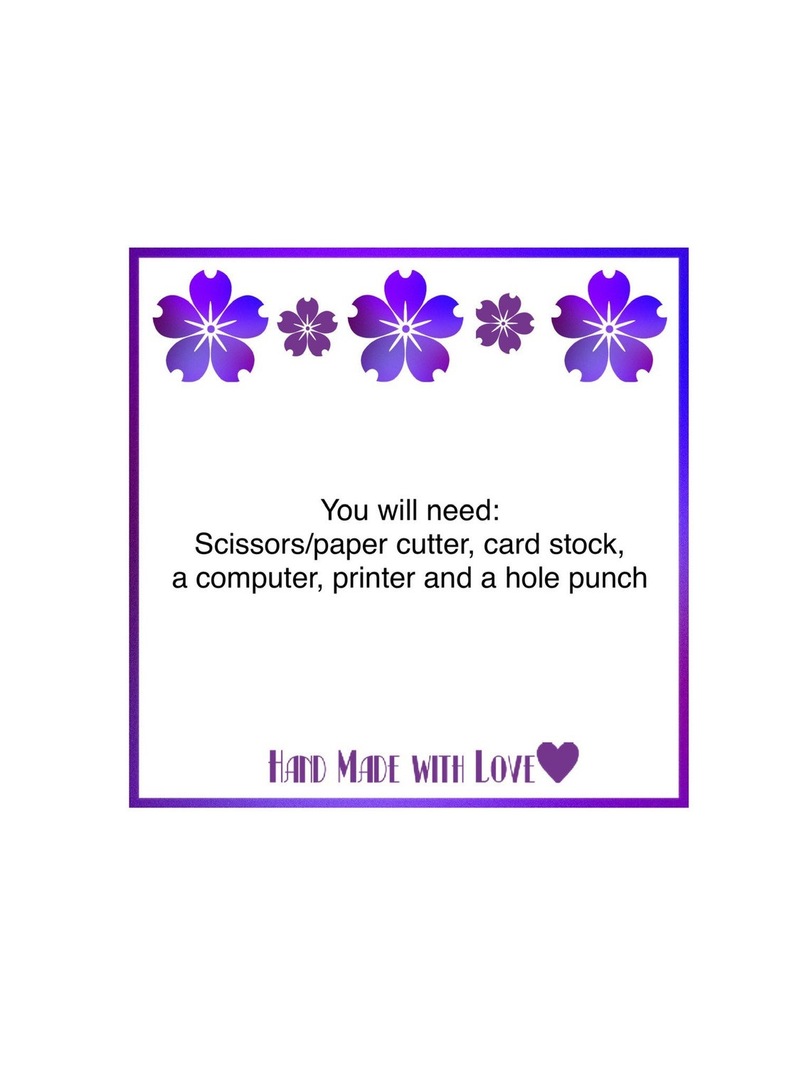 5 Sheets of Different Printable Earring Display Cards / Diy Earring ...