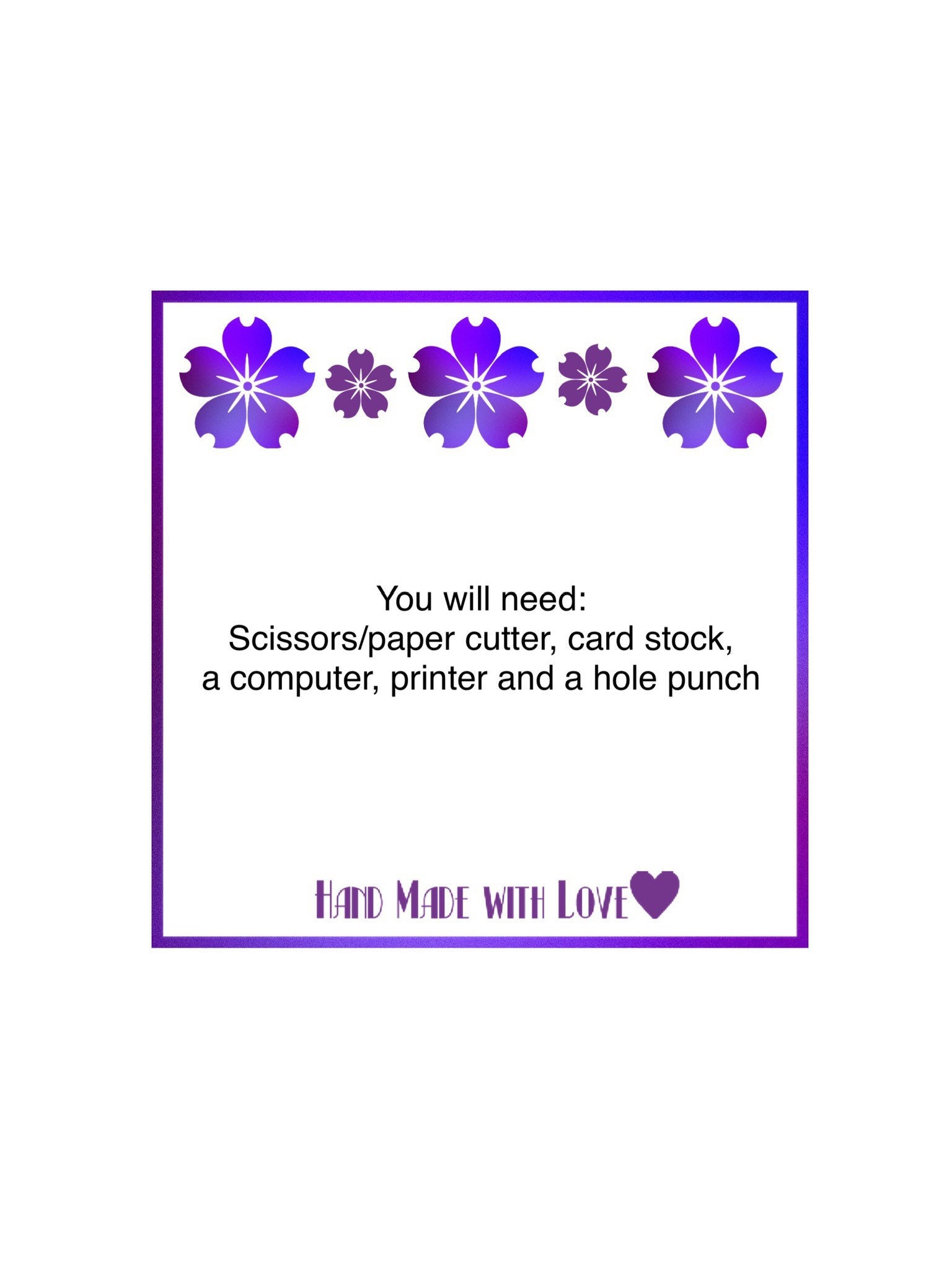 5 Sheets of Different Printable Earring Display Cards / Diy Earring ...